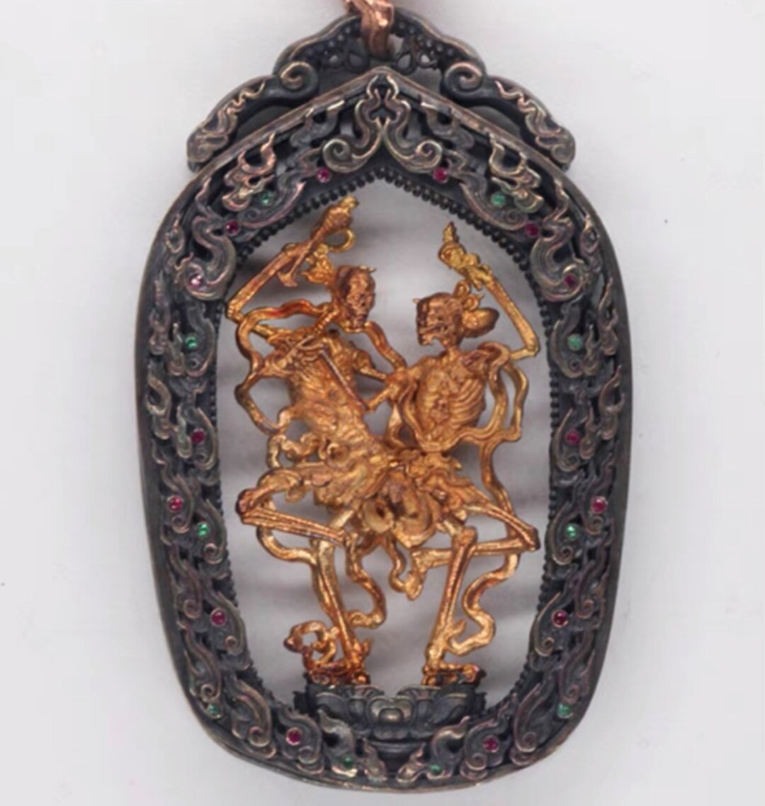 Masters of Sitavana Silver Gold Pendant, Preserver of Peace, Guardian ...