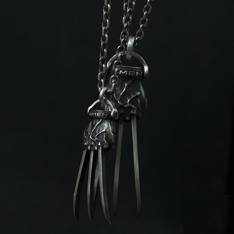 X-men Claw Wolf Wolverine Steampunk Pendant Handmade Sterling Silver ...
