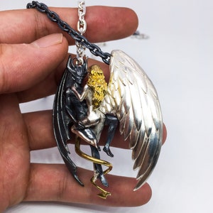 Angel and Demon Pendant Wings Angel Devil Dance Handmade Pendant ...
