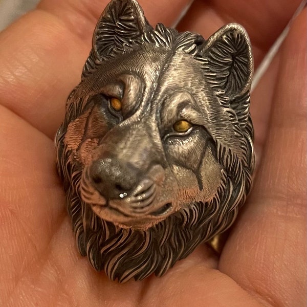 Wolf Ring - Etsy