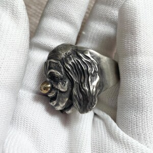 Joker Silver Clown Ring Slipknot Ring Joker Mask Handmade Ring Large ...