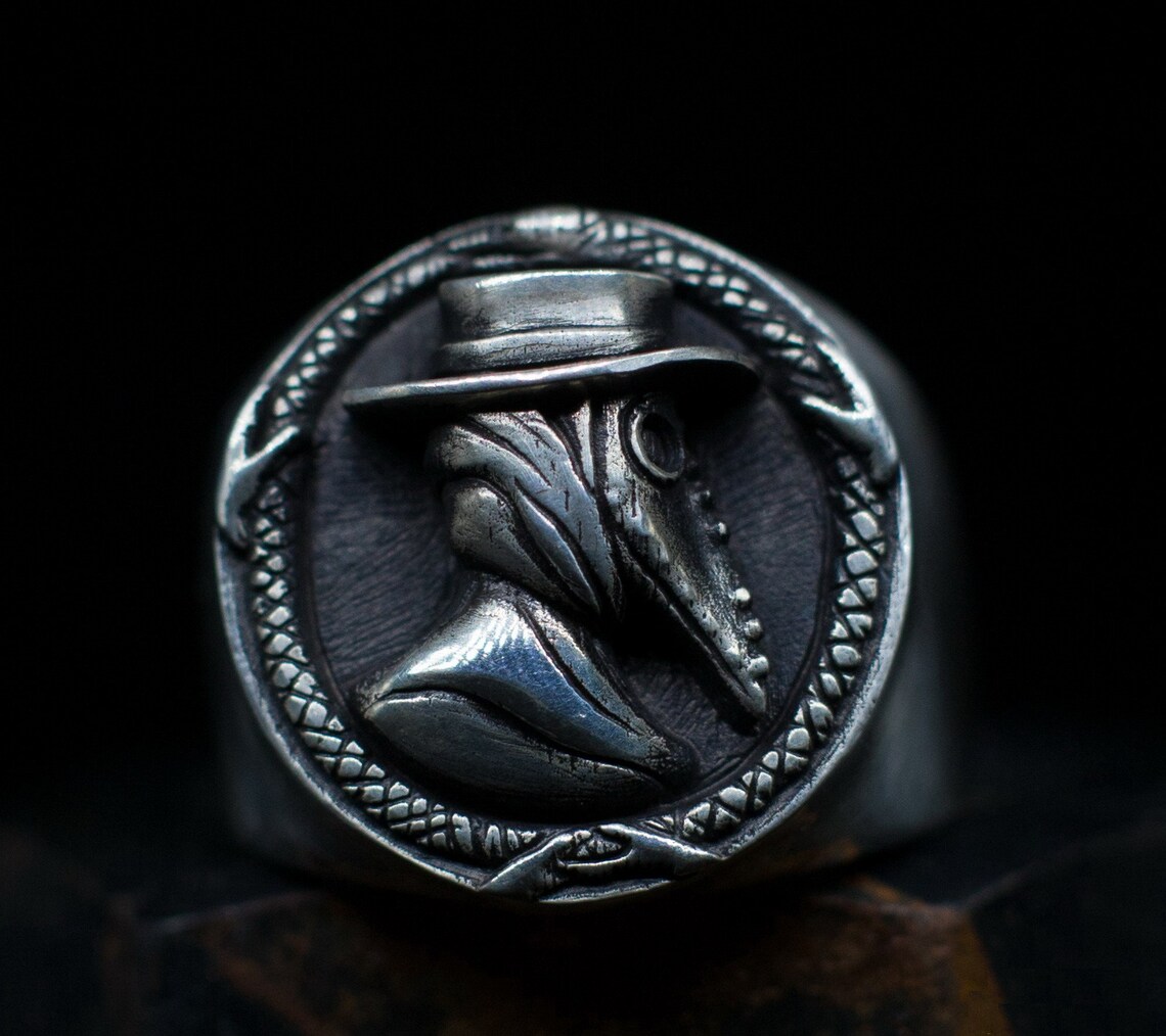Plague Doctor Ring Beaked Mask Crow Bird Mask Gothic Crow - Etsy