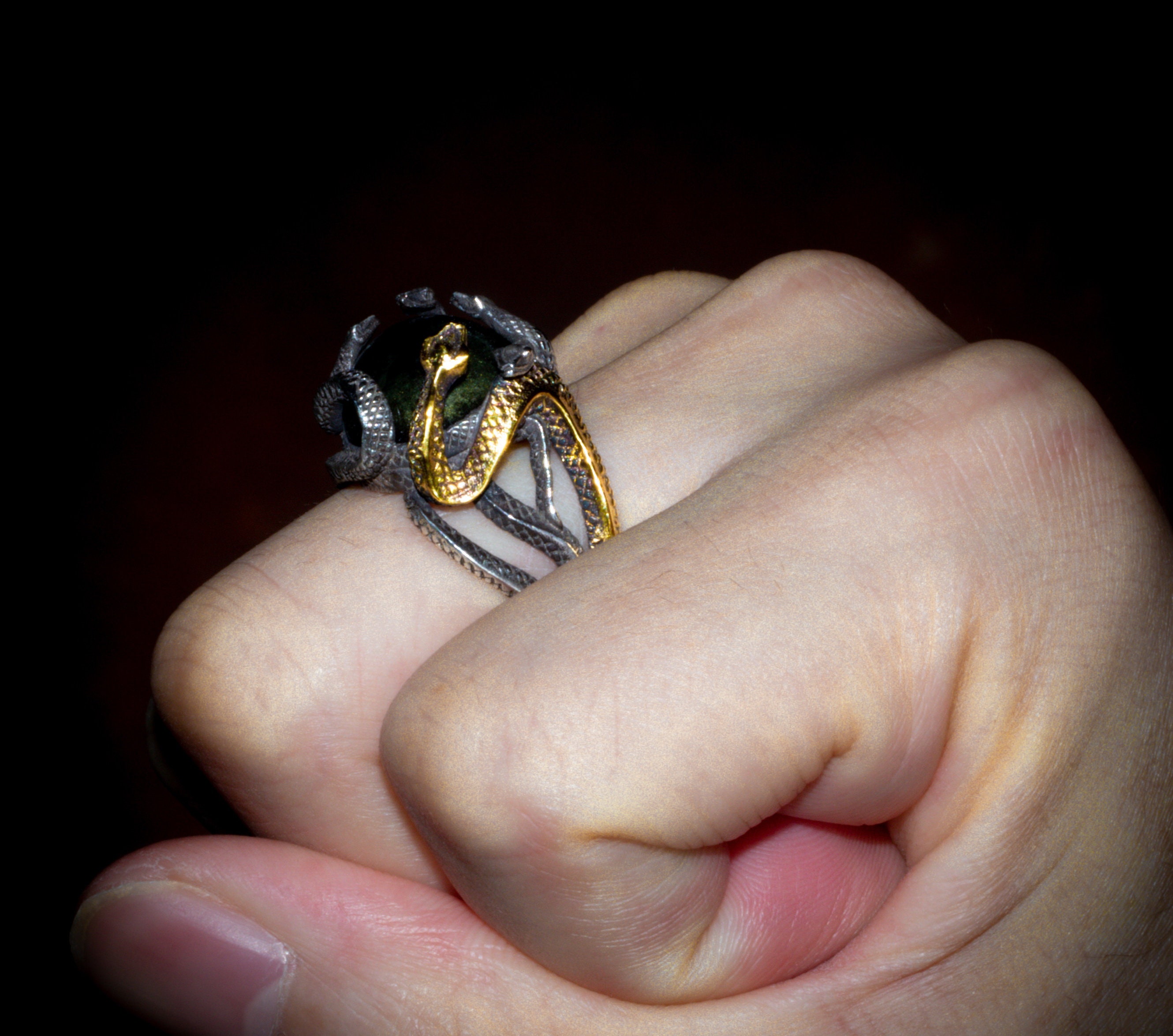 Snake Ring Eye of Sauron Ocular Prosthesis Artificial Eye Handmade ...