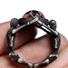 Artificial Eye Silver Skull Skeleton Ring Black Pearl Ring Ocular ...