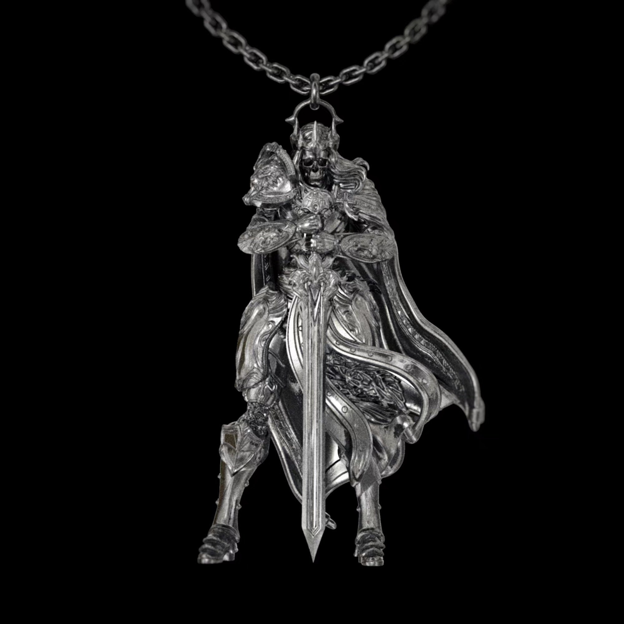 Gold Skull Warrior Skeleton Silver Pendant God of War Ares - Etsy