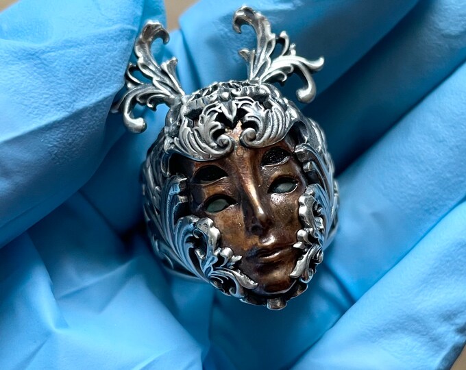 Elf Fairy Angel Queen Guardian Ring Classic Silver Ring Handmade Gothic ...