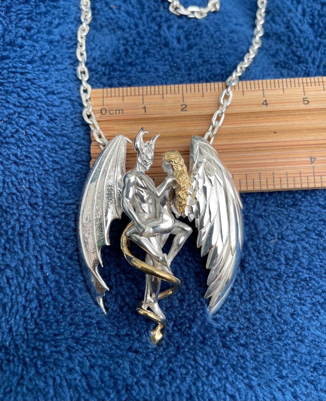 Angel and Demon Pendant Wings Angel Devil Dance Handmade Pendant ...