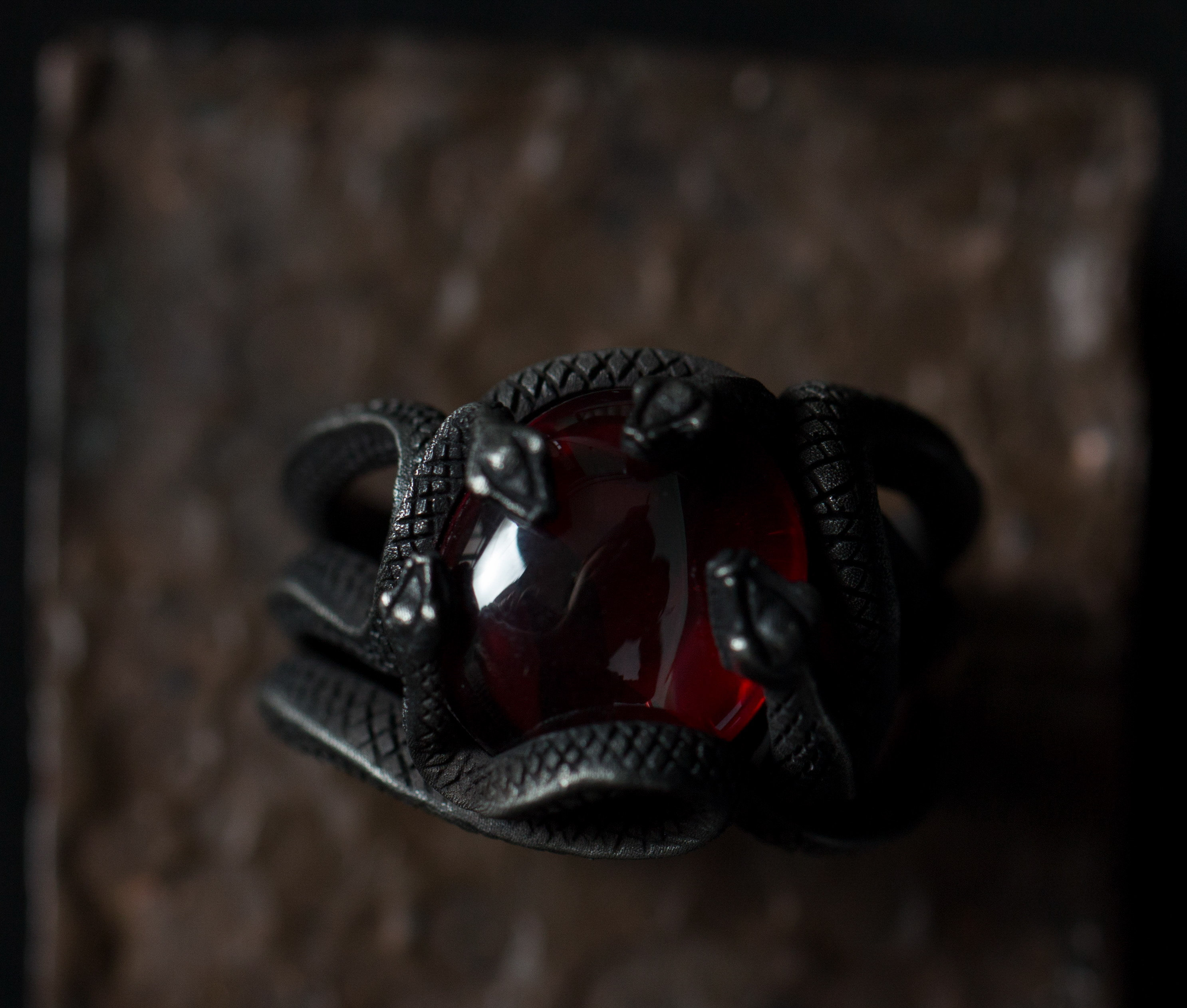 Snake Serpent Ring Eye Sauron Handmade Sliver Antique Finish - Etsy