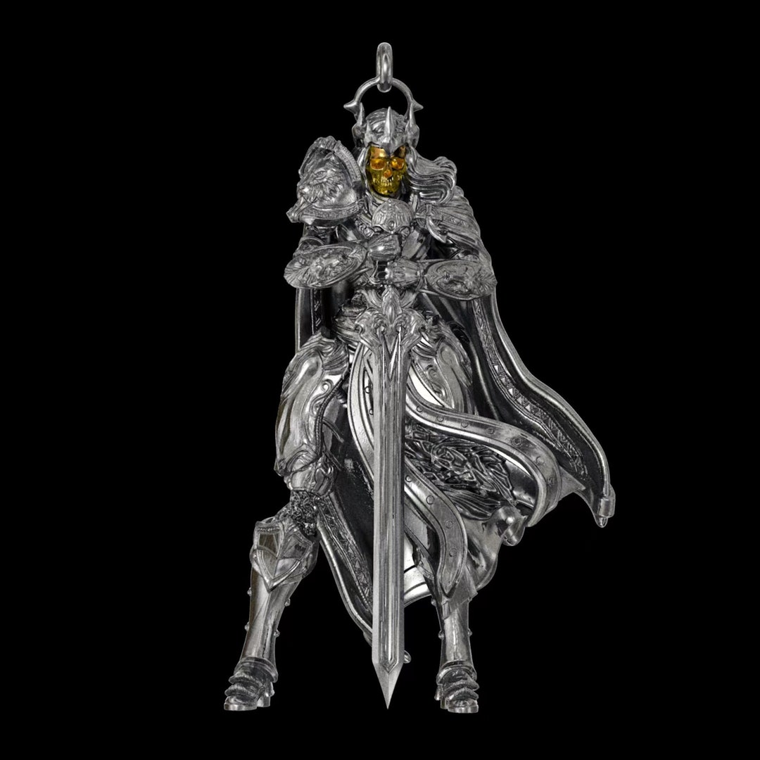 Gold Skull Warrior Skeleton Silver Pendant God of War Ares - Etsy