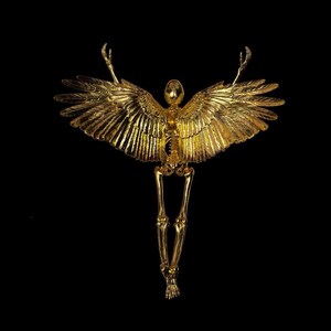 Skeleton Silver Pendant Gold Skull Winged Diamond Eyes Gothic Artisan ...