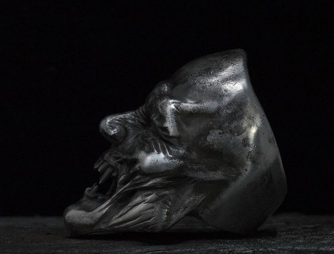 Handmade Silver Vampire Ring Skull Ring Biker Ring Wiccan Ring - Etsy