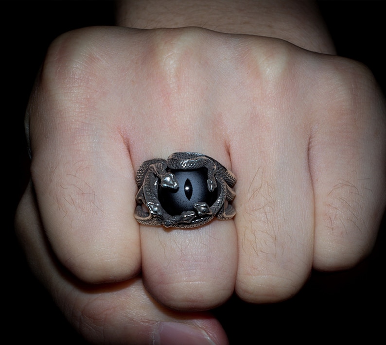 Snake Ring Eye of Sauron Ocular Prosthesis Artificial Eye Handmade ...