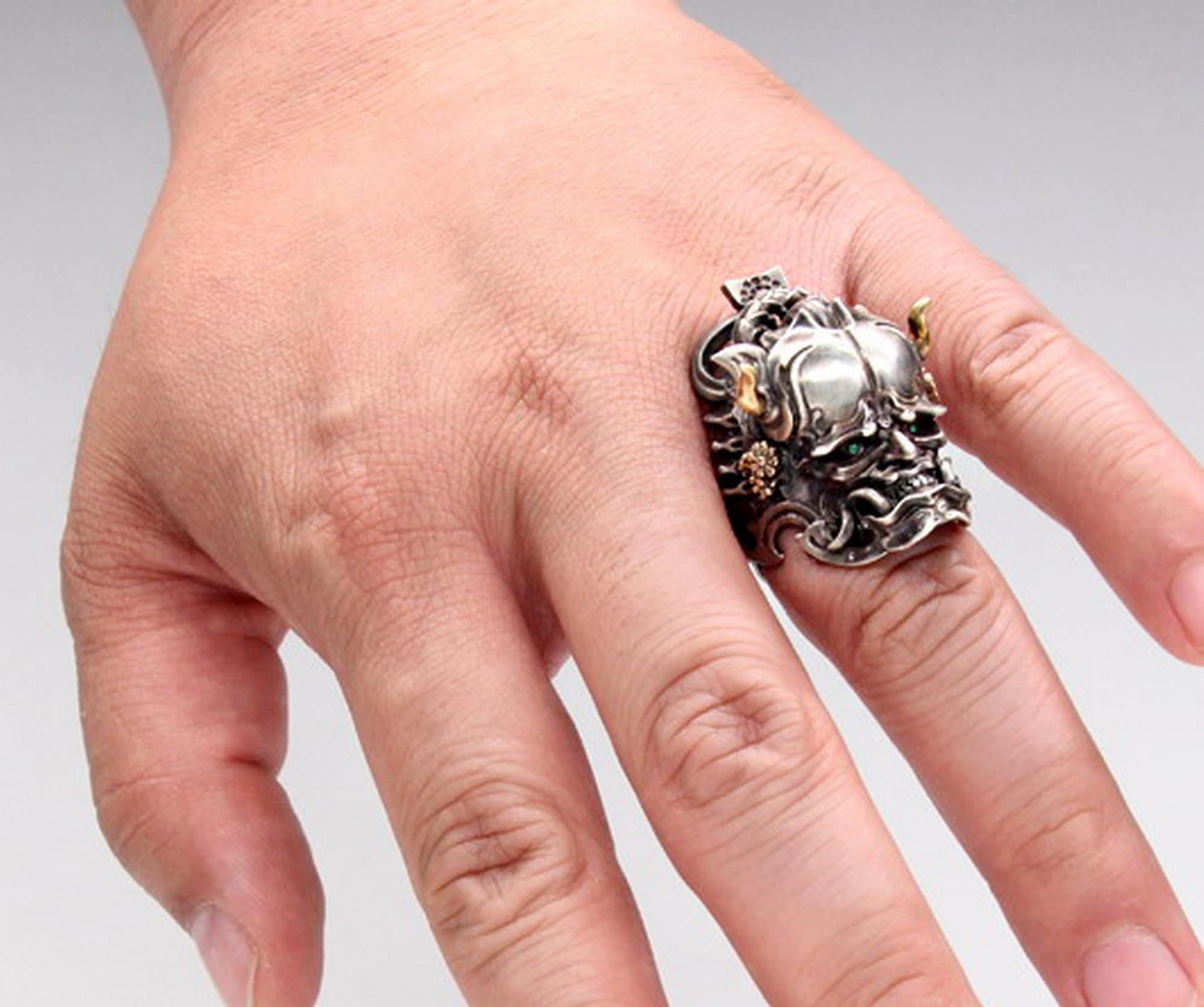 Prajna Hannya Ring Handmade Silver Hannya Mask Ring Japanese | Etsy