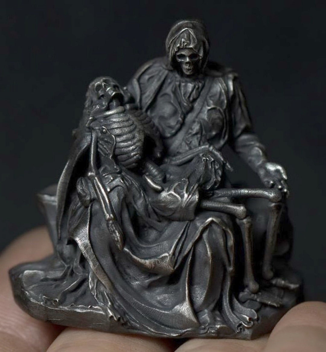 Jesus Christ Skull Skeleton Silver Pendant Figure Desktop Decor Classic ...