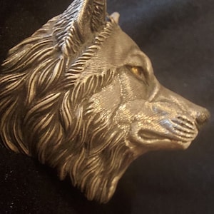 Large Leader Wolf Ring Chunky Wolf Head Ring Gothic Ring Rock Biker ...
