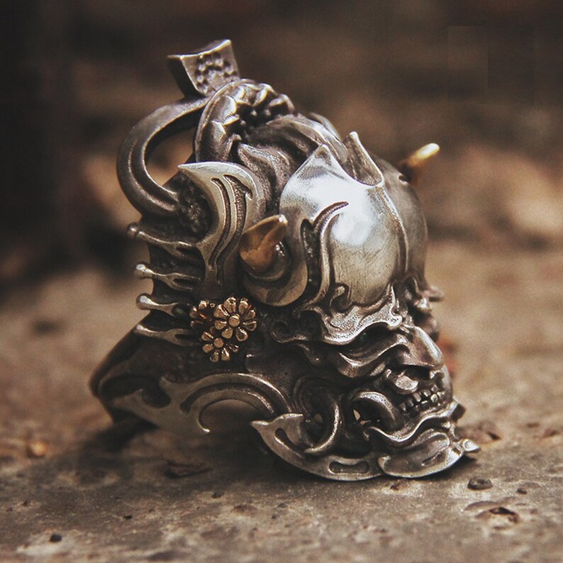 Prajna Hannya Ring Handmade Silver Hannya Mask Ring Japanese - Etsy UK