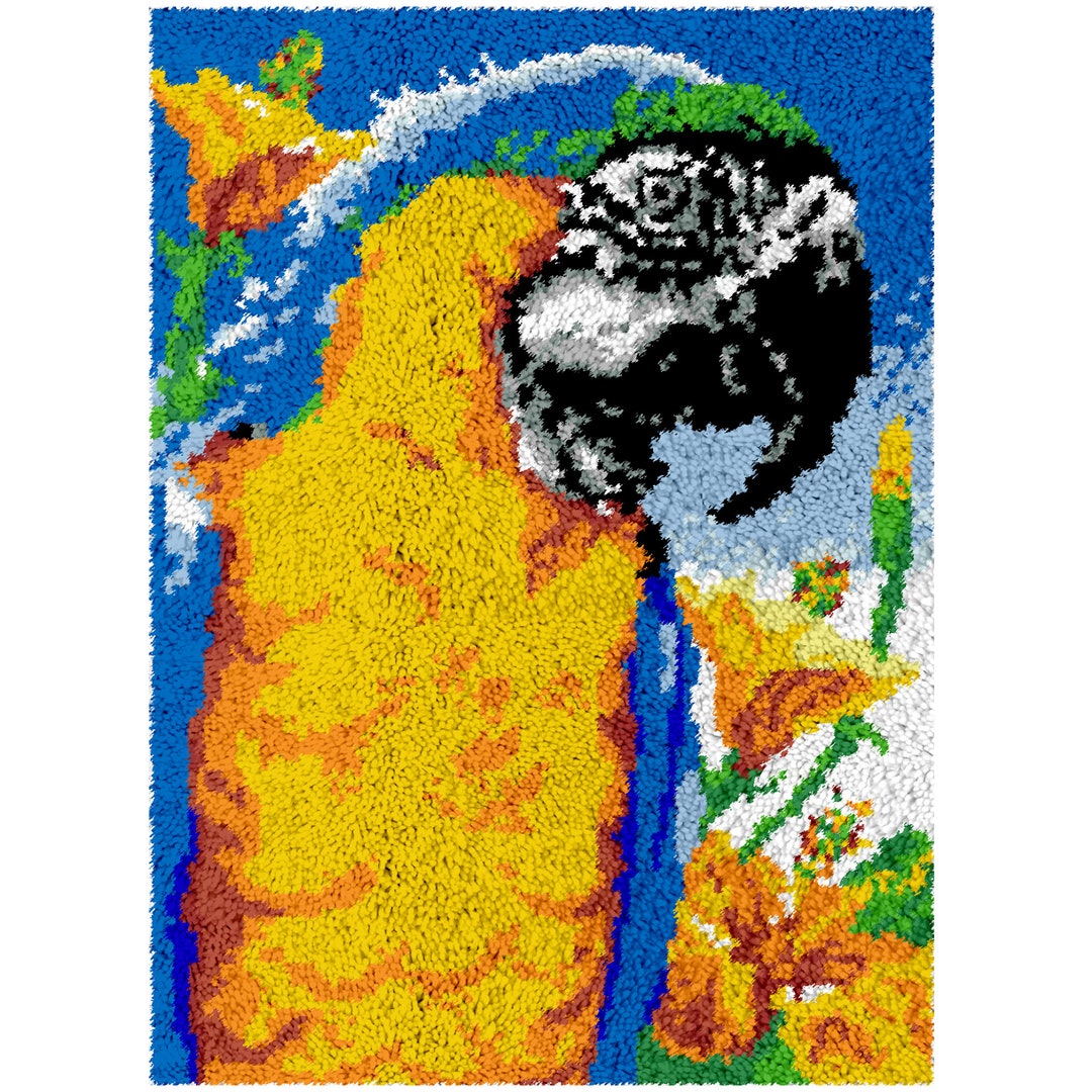 Diy Bird 5D Parrot Embroidery Stitch Threads Embroidered Carpet Mats ...