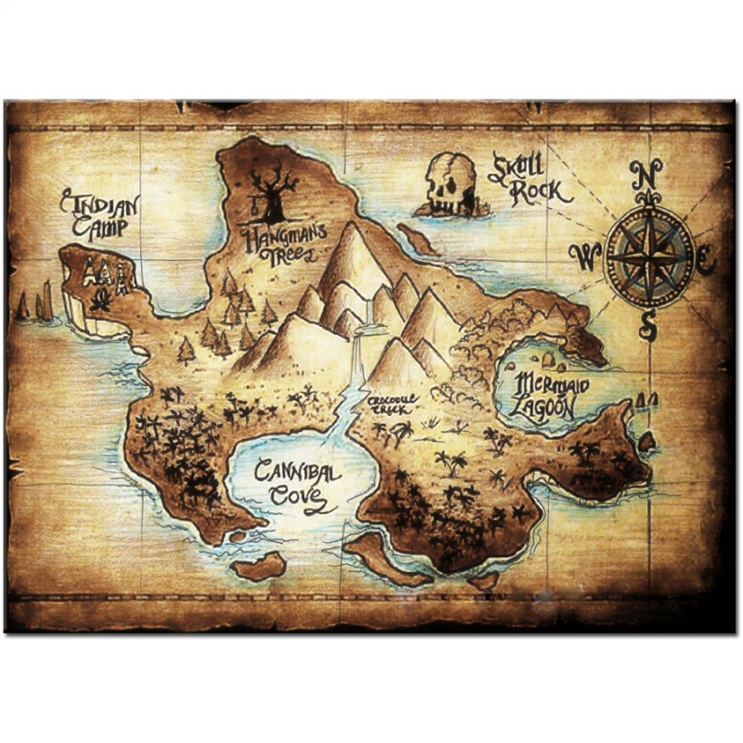 Diy Diamond Paintings 5D Vintage Pirate Treasure Map Diamond Embroidery ...