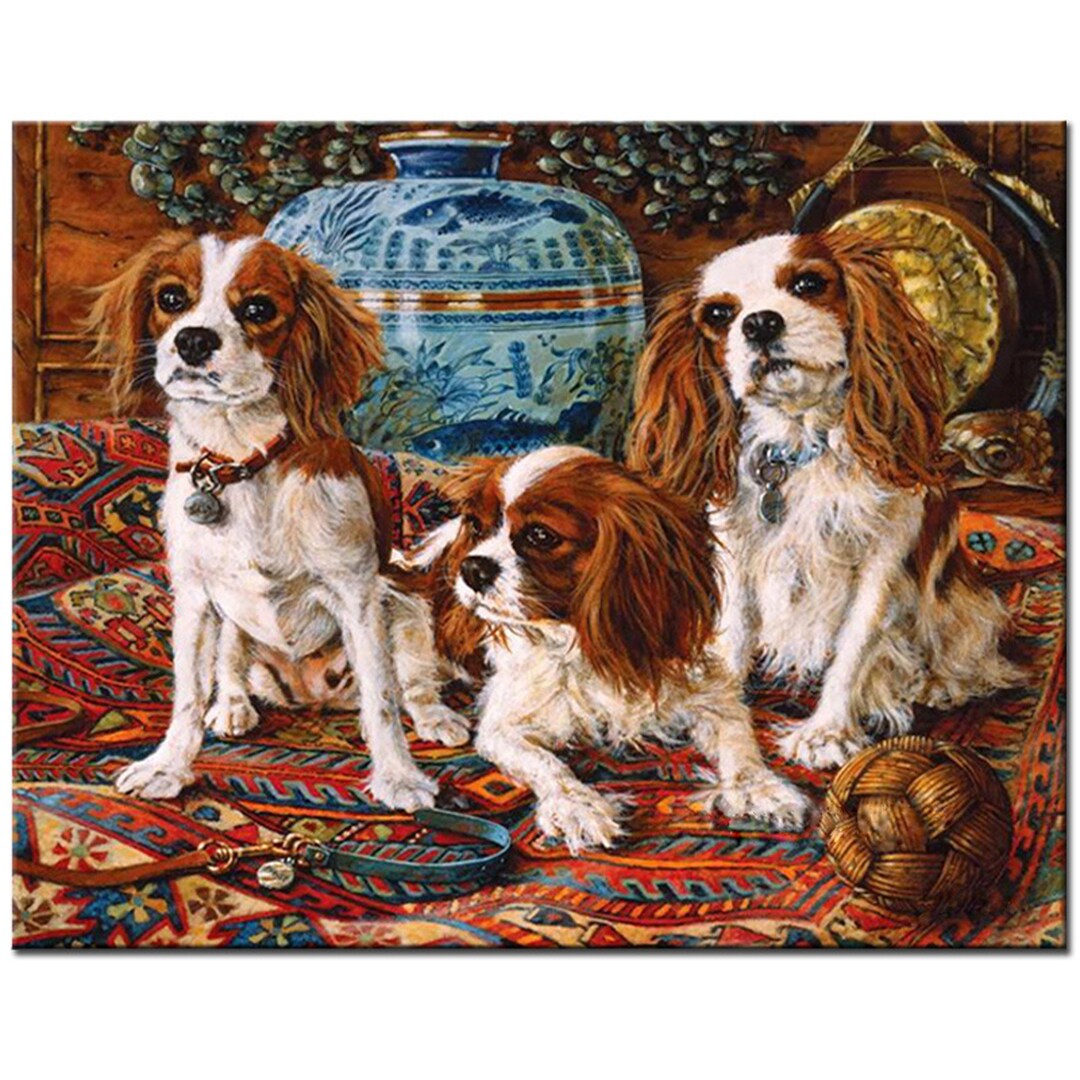 Full Resin Drill 5D Diy Mosaic Blanket Cavalier King Charles Spaniel ...