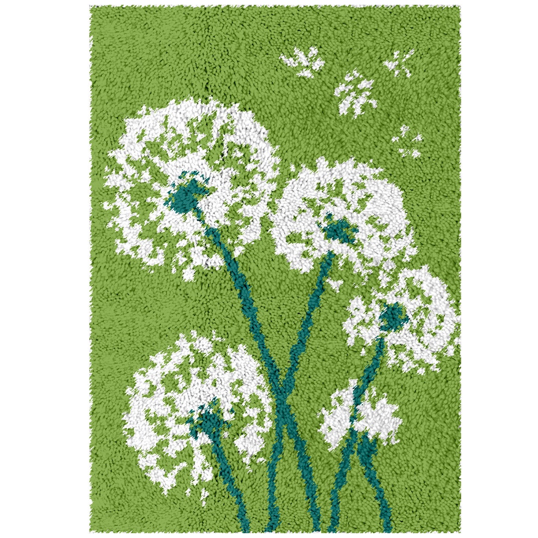 Diy 5D Dandelion Embroidery Stitch Threads Embroidered Carpet Mats ...