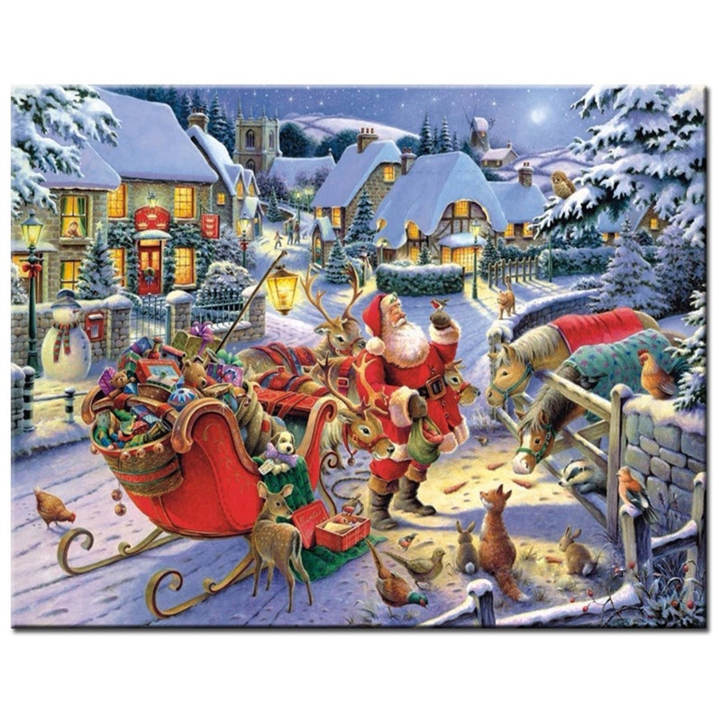 Diamond Painting Full Drill Santa - Etsy
