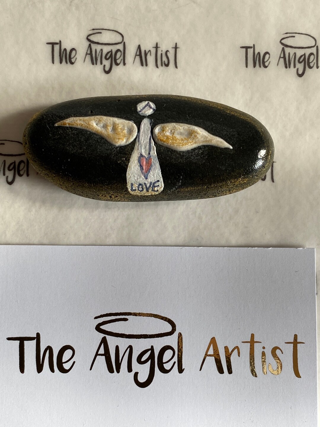 Angelic Reiki Worry Stone, Original Art, Angels, Art, Reiki, Soul ...