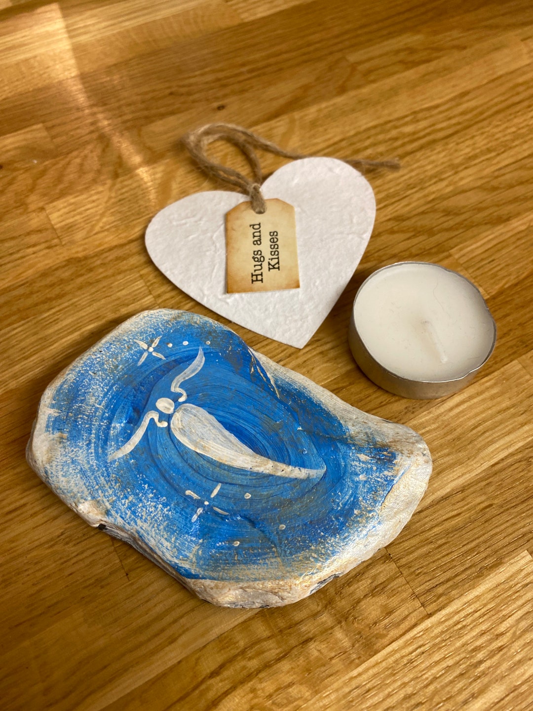 Large Angel Pebble, Memory Pebbles, Angels, Spiritual Art, Worry Stones ...