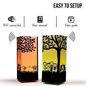 Telepathy Wi-fi Connected Lamps for Long Distance Relationship Under ...