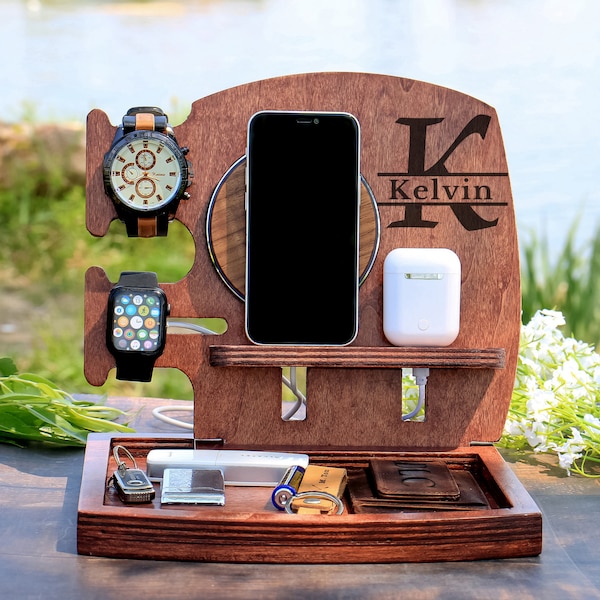 Wooden Multiple Phone Stand - Etsy