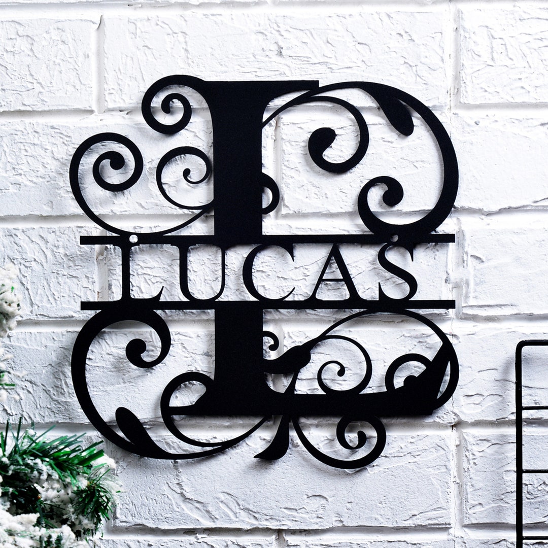 Personalized Metal,metal Monogram Sign,metal Sign,metal Wall Art,metal ...