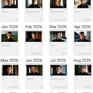 2026 Calendario Romano Wall Calendar | Hot Priests | Size A3, Ledger ...