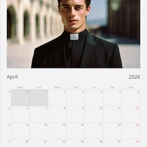 Calendario Romano Hot Priests 2026 Wall Calendar: Size A3, Ledger ...