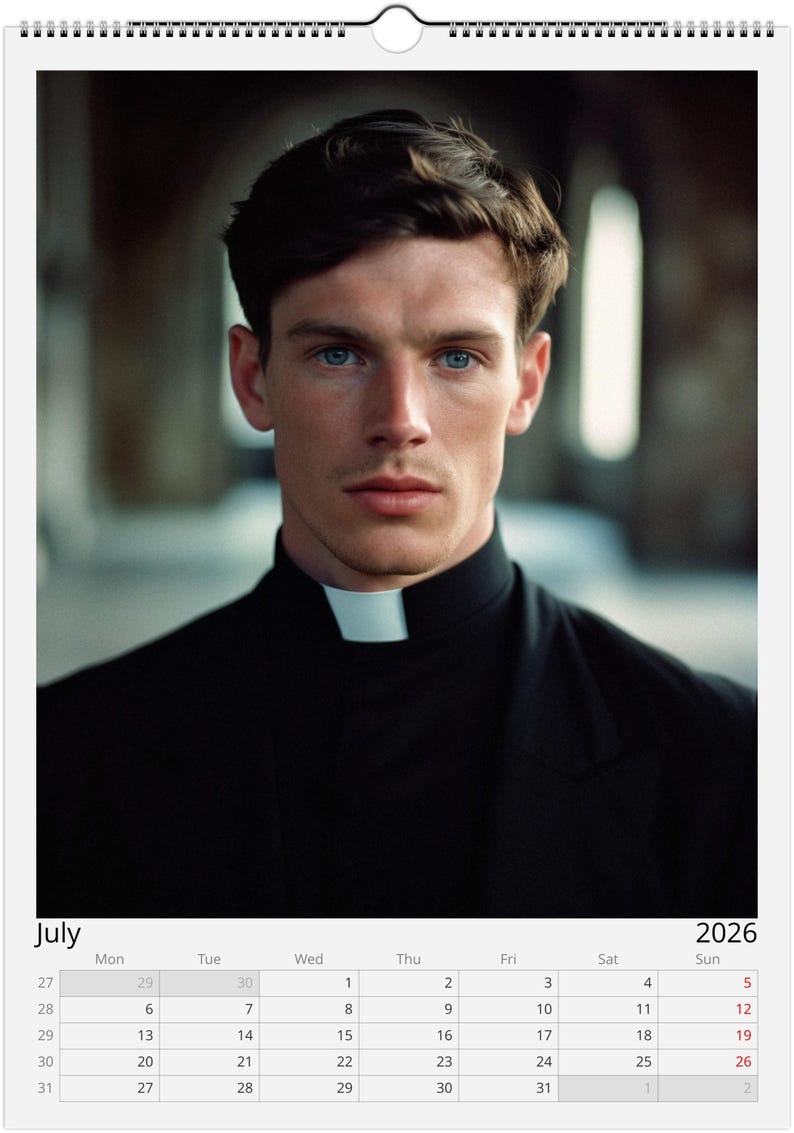 Calendario Romano Hot Priests 2026 Wall Calendar: Size A3, Ledger ...