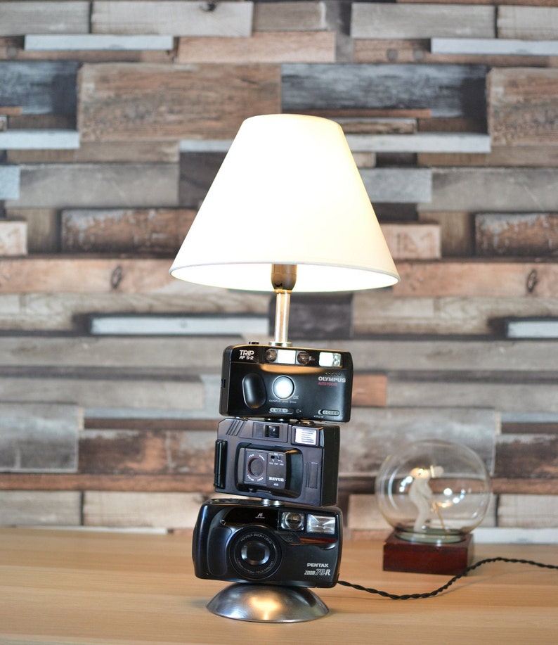 Vintage Camera Lamp: Art Deco Desk Lighting, UK Plug - Etsy
