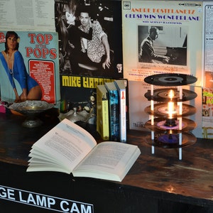 Upcycled Vinyl Record Lamp: Retro Art Deco Table Lamp - Etsy