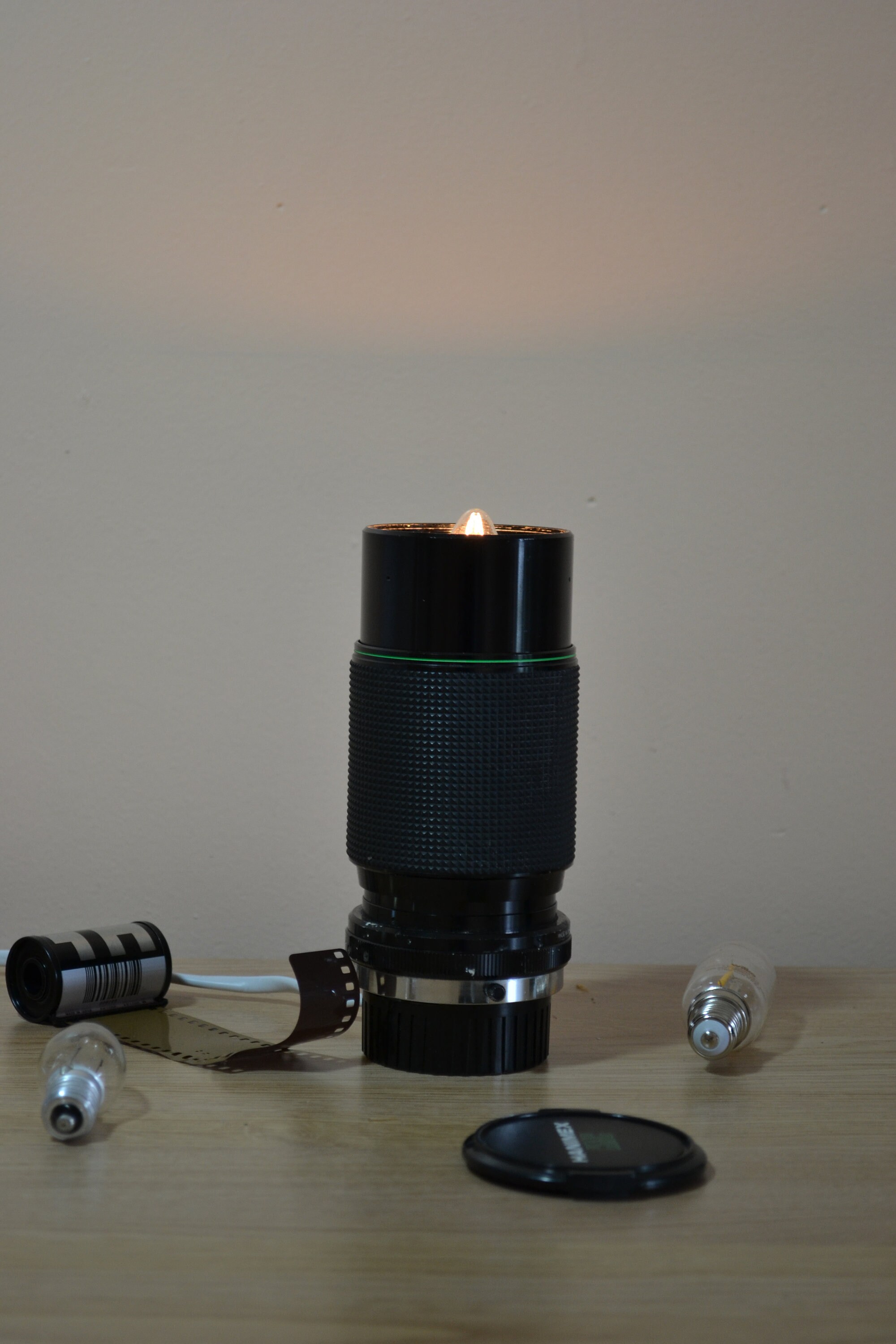 Vintage Camera Lens Lamp: Handmade Art Deco Desk Light - Etsy