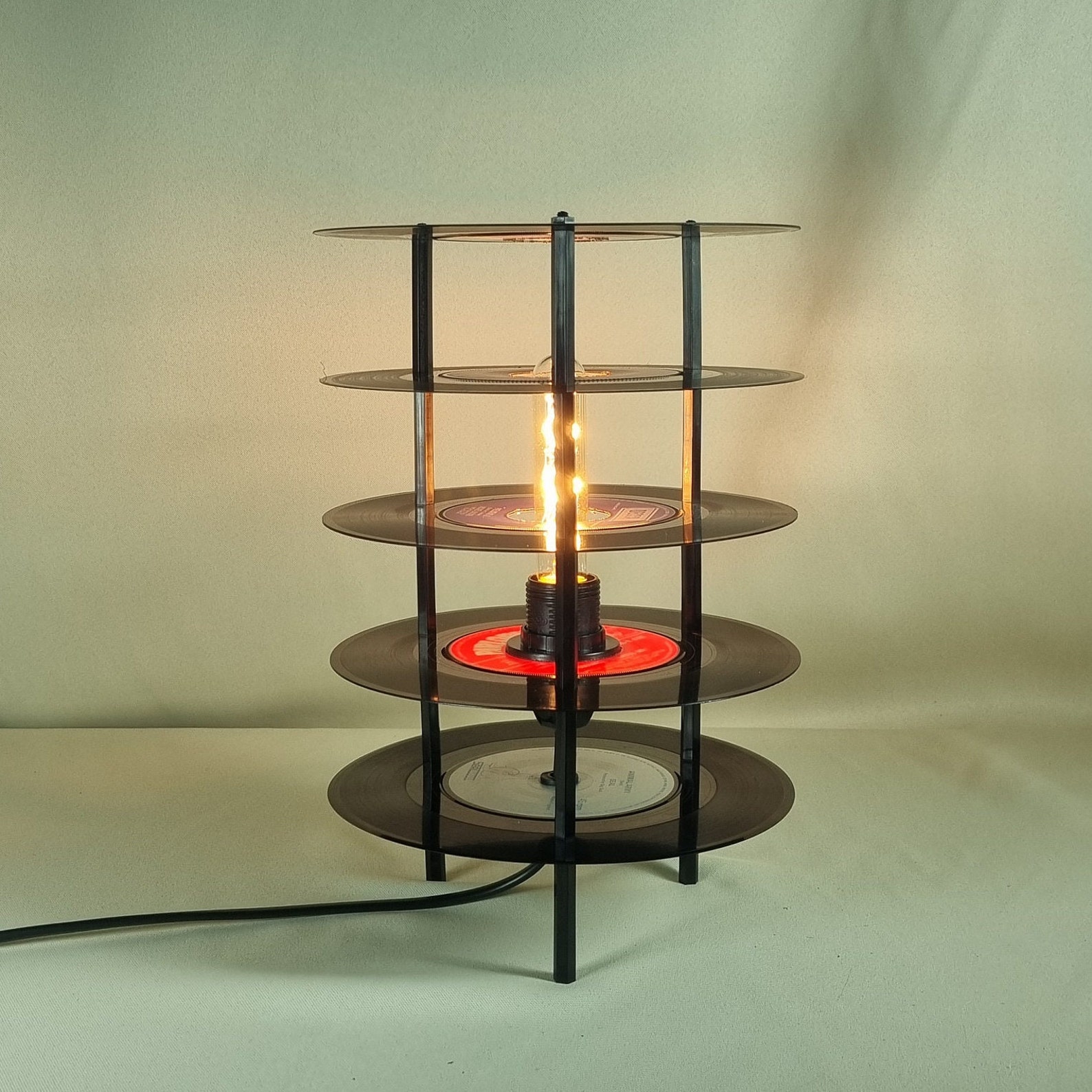 Vintage Lamp Vinyl Record Bedside Lamp Retro Lamp Desk - Etsy