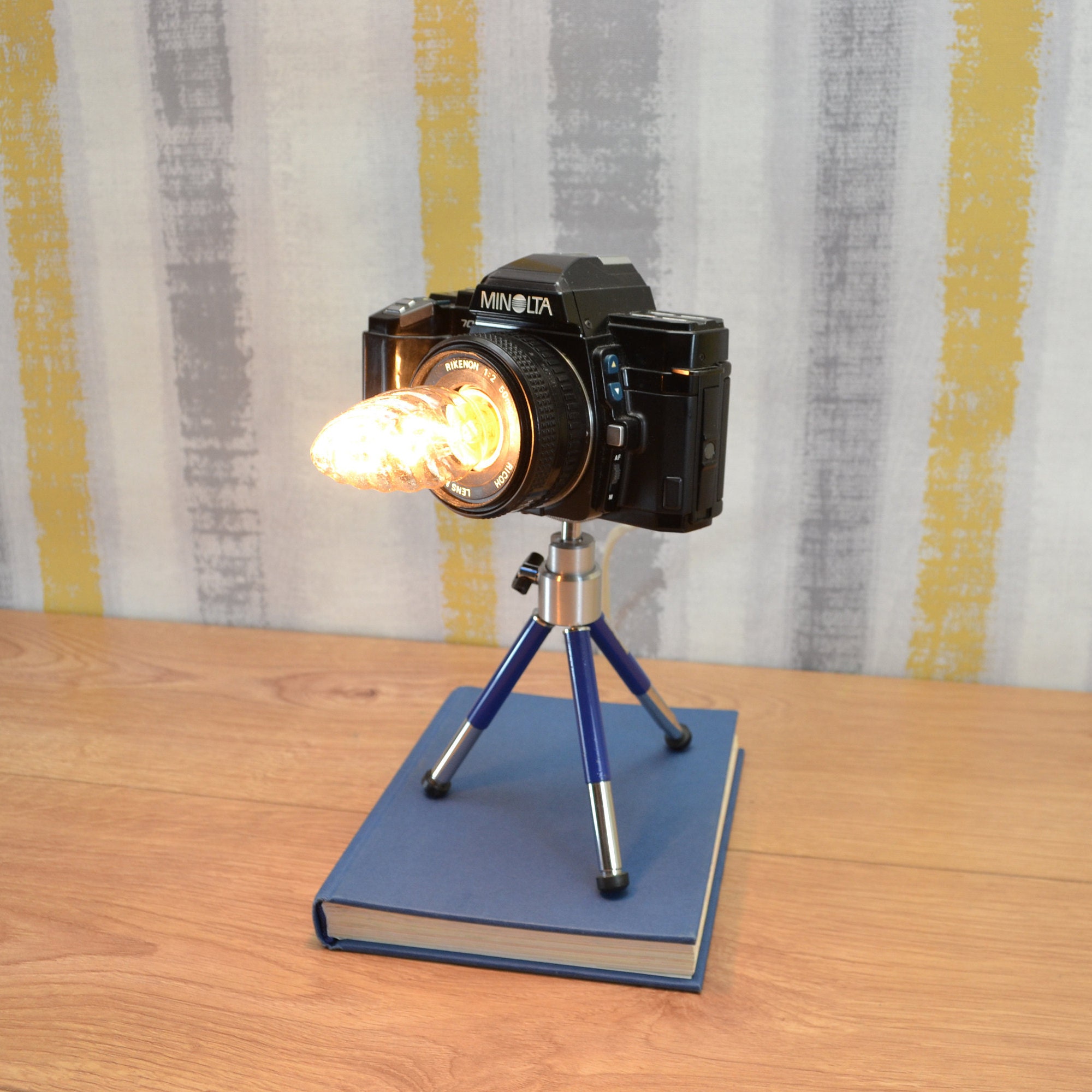 Vintage Lamp Camera Minolta Bedside Lamp Retro Lamp Desk - Etsy UK