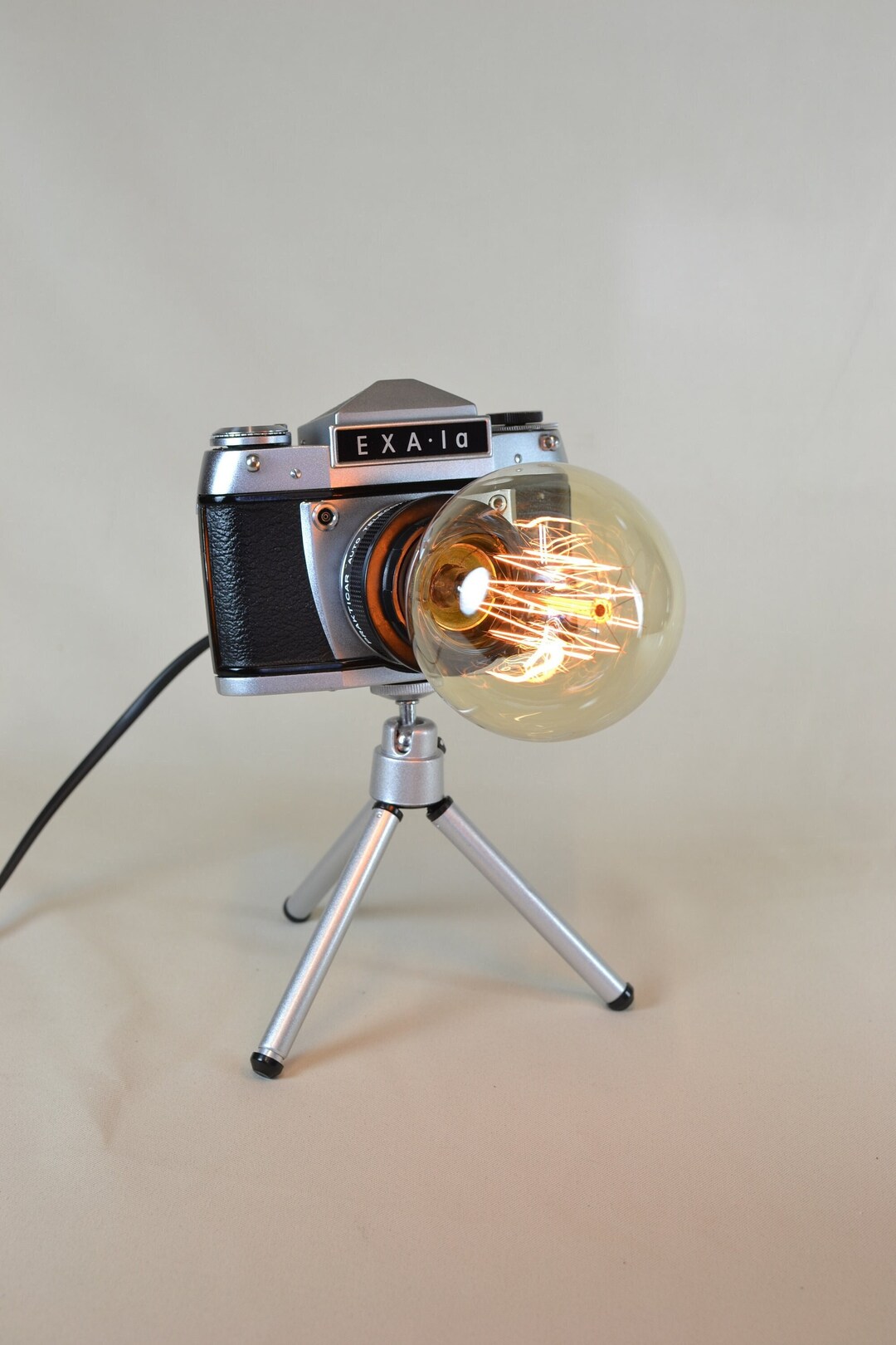 Vintage Camera Lamp Exala: Retro Desk Light With Tripod - Etsy