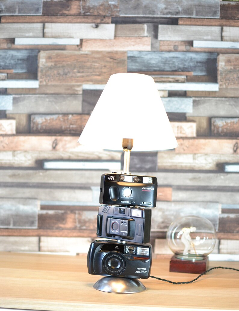 Vintage Camera Lamp: Art Deco Desk Lighting, UK Plug - Etsy