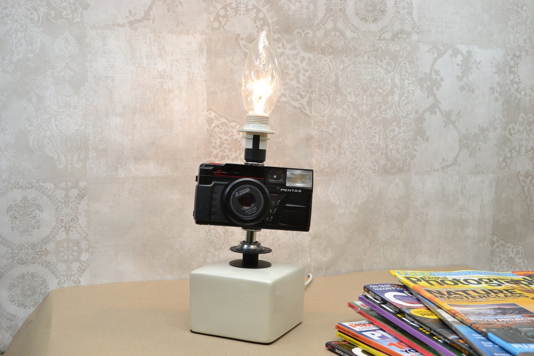 Vintage Pentax Camera Lamp: Handmade Retro Desk Light - Etsy UK