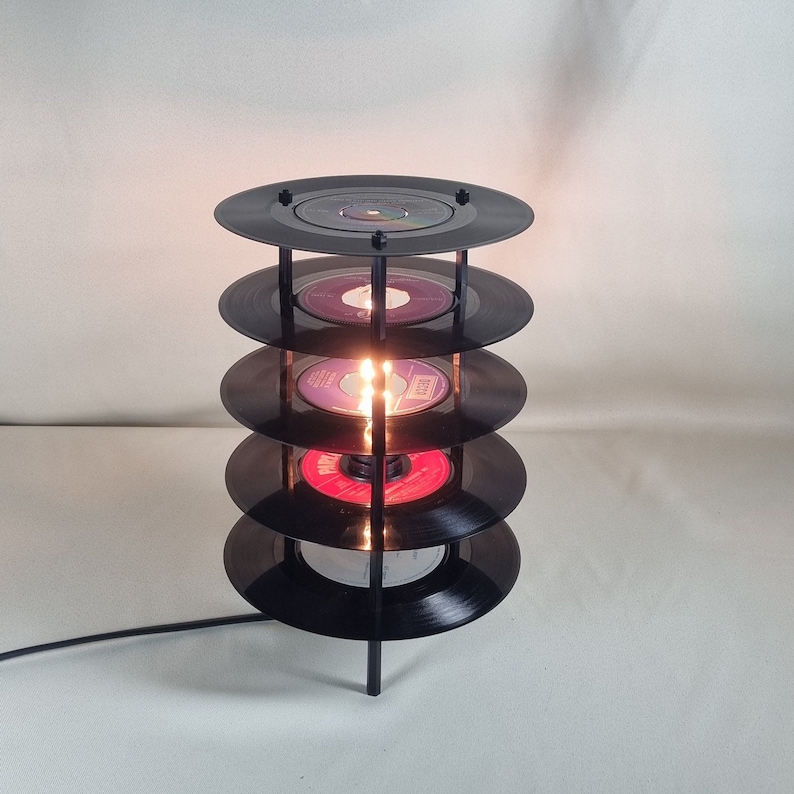 Vintage Lamp Vinyl Record Bedside Lamp Retro Lamp Desk - Etsy