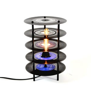 Upcycled Vinyl Record Lamp: Retro Art Deco Table Lamp - Etsy