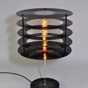 Upcycled Vinyl Record Table Lamp: Retro Home Decor - Etsy