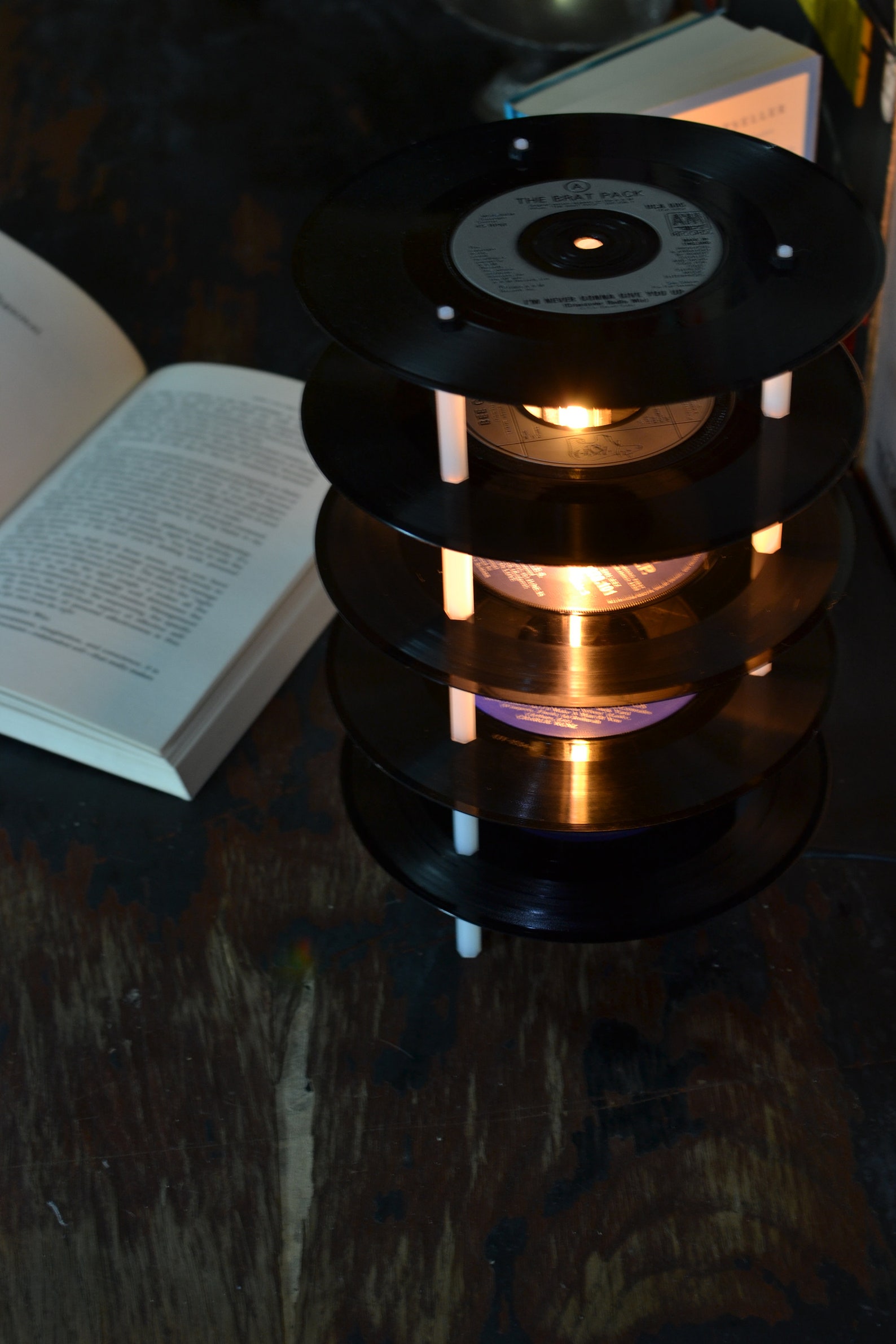 Vintage Lamp Vinyl Record Bedside Lamp Retro Lamp Desk - Etsy