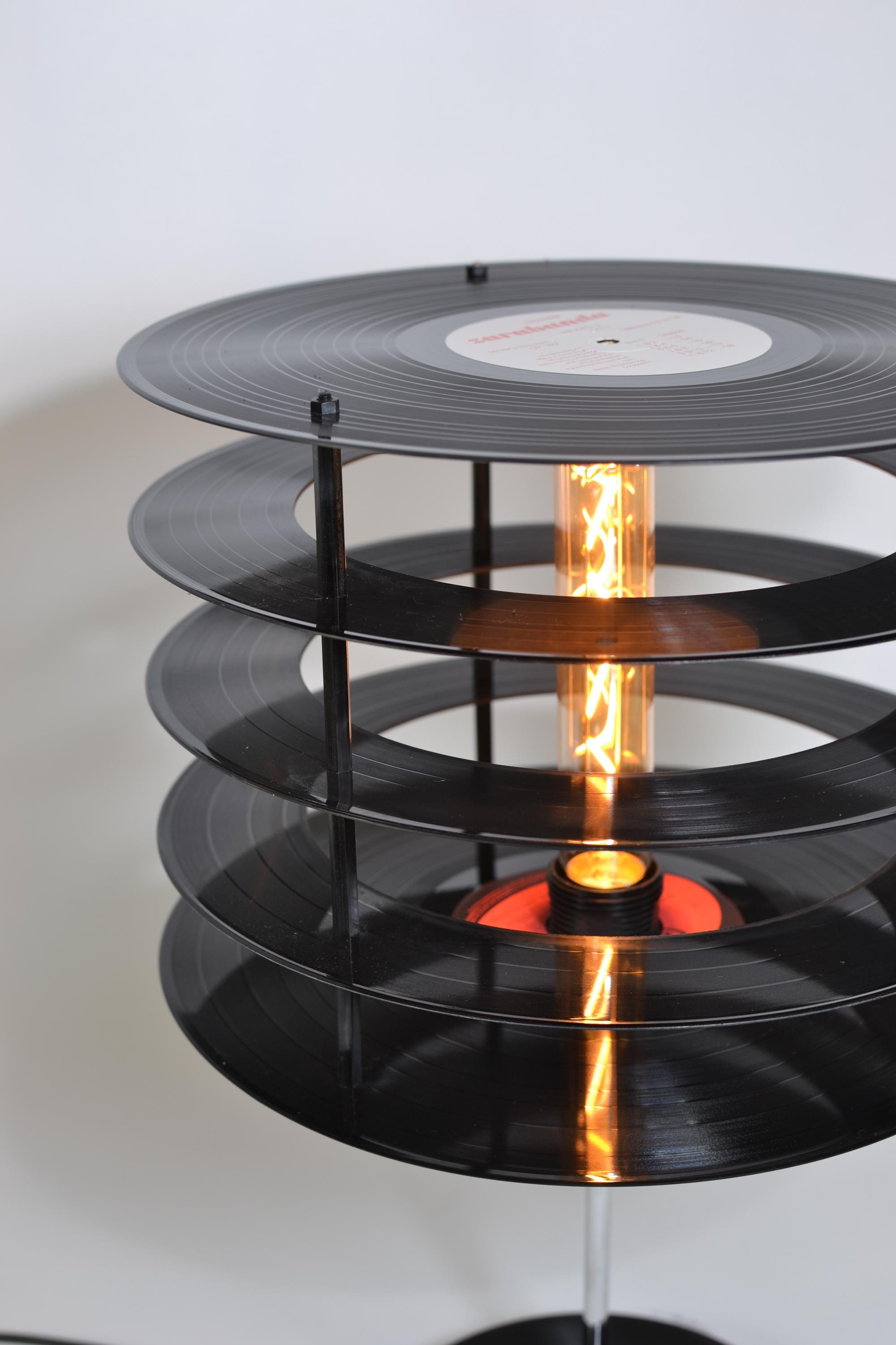 Upcycled Vinyl Record Table Lamp: Retro Home Decor - Etsy