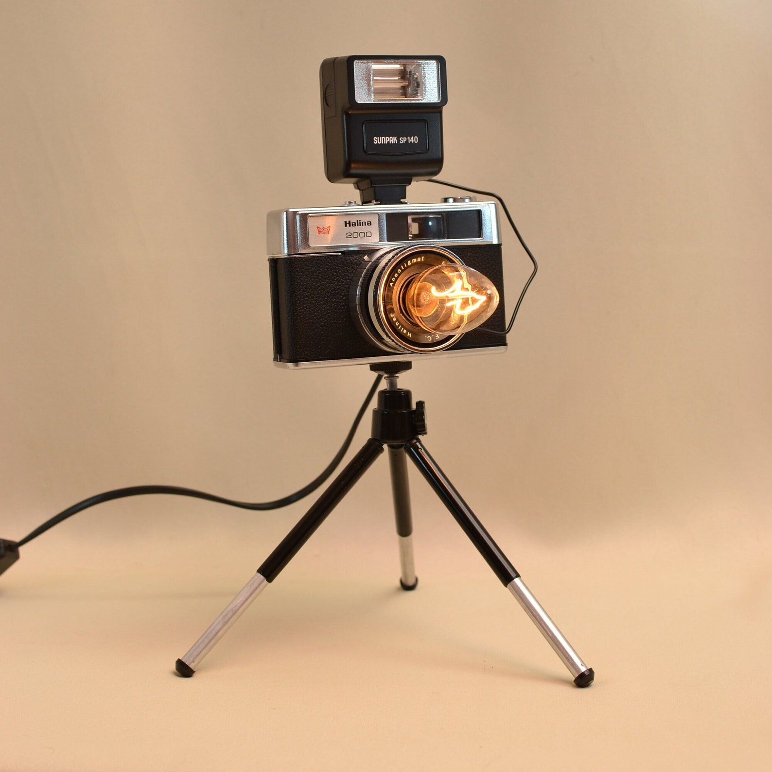 Vintage Lamp Camera Halina Bedside Lamp Retro Lamp Desk Lamp Table Lamp ...