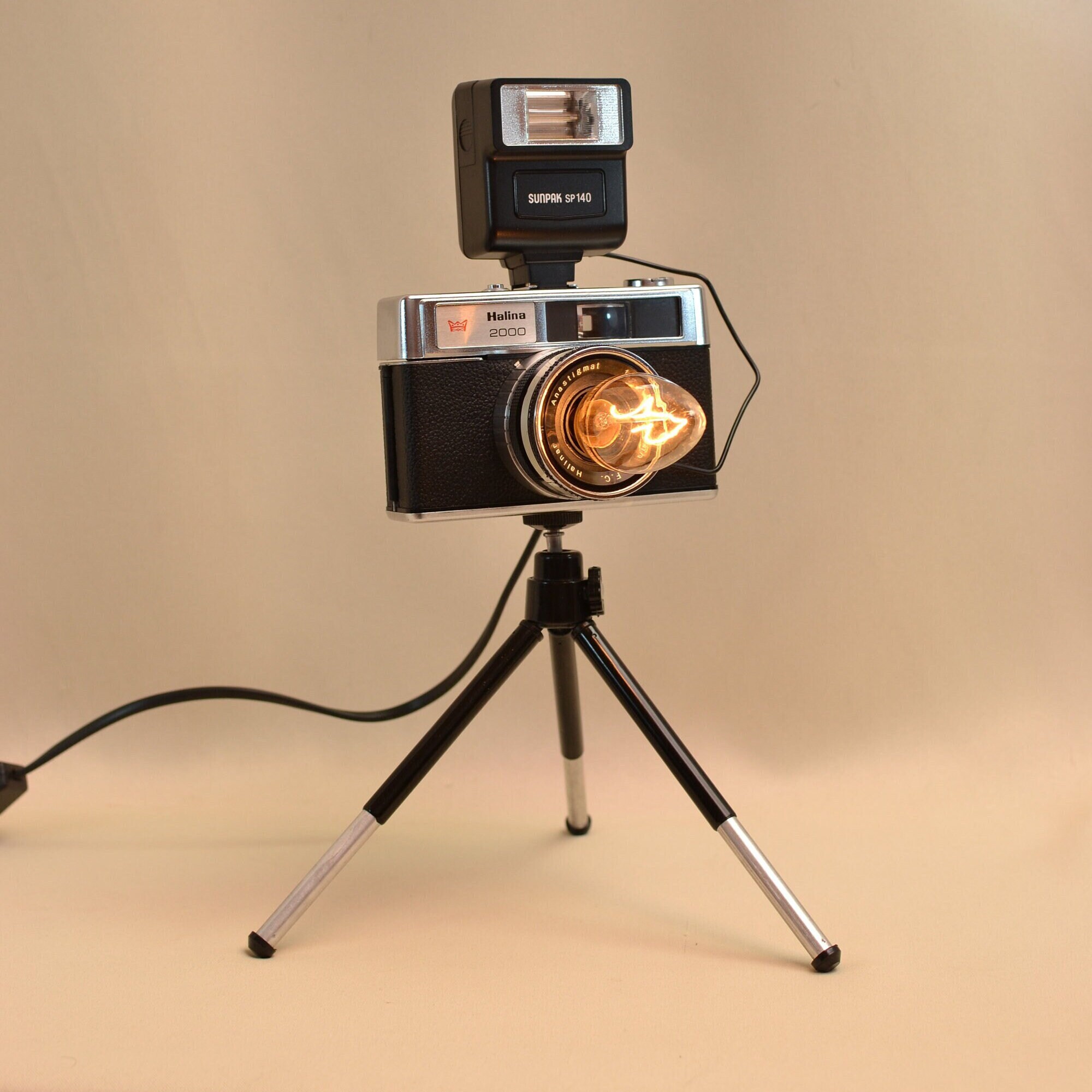 Vintage Lamp Camera Halina Bedside Lamp Retro Lamp Desk Lamp Table Lamp ...