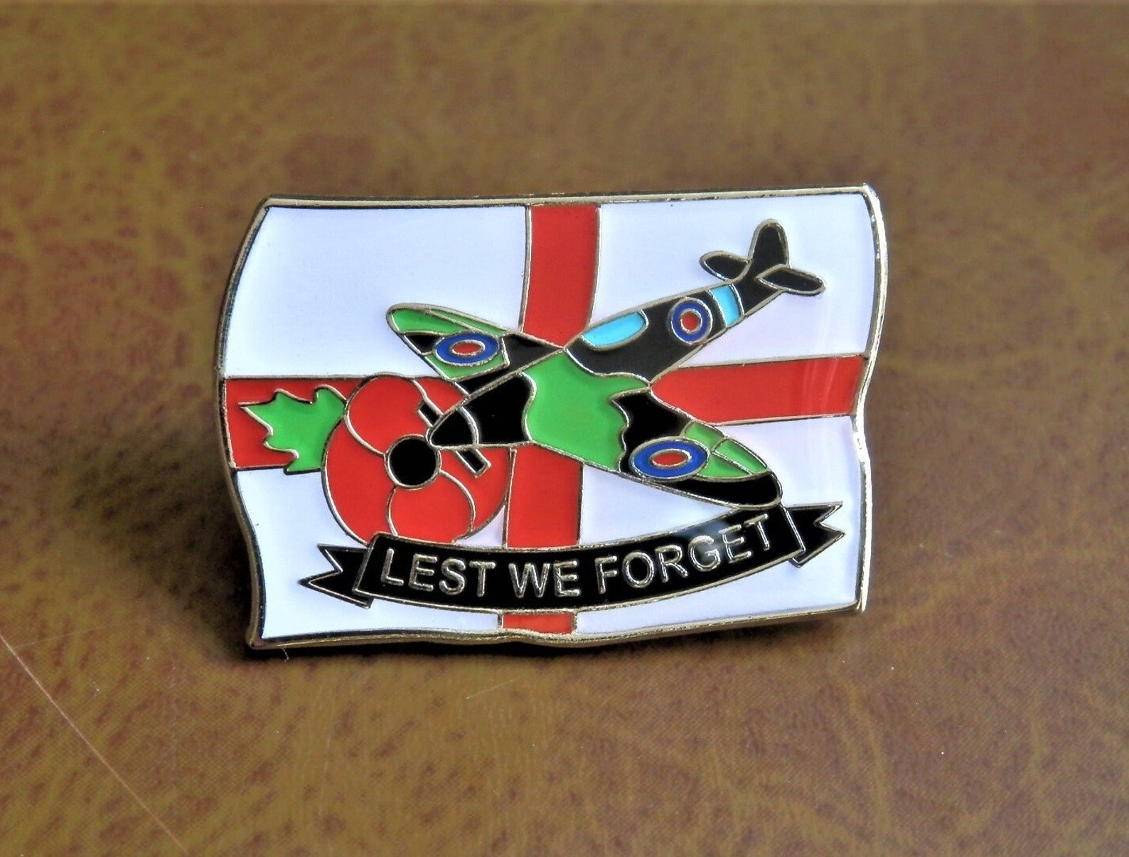 2021 Red Poppy Enamel Lapel Pin Badge Spitfire RAF Lest We | Etsy 2021 Red Poppy Enamel Lapel Pin Badge Spitfire RAF Lest We | Etsy