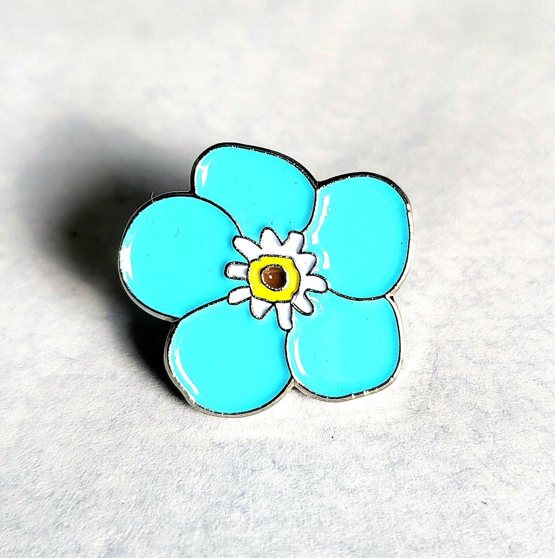 Alzheimer bewustzijn vergeet me niet blauwe bloem glazuur - Etsy België